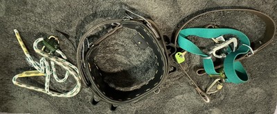 New Buck Squeeze, Buckingham Lineman's Belt Size Large, 7ft Lanyard. | eBay