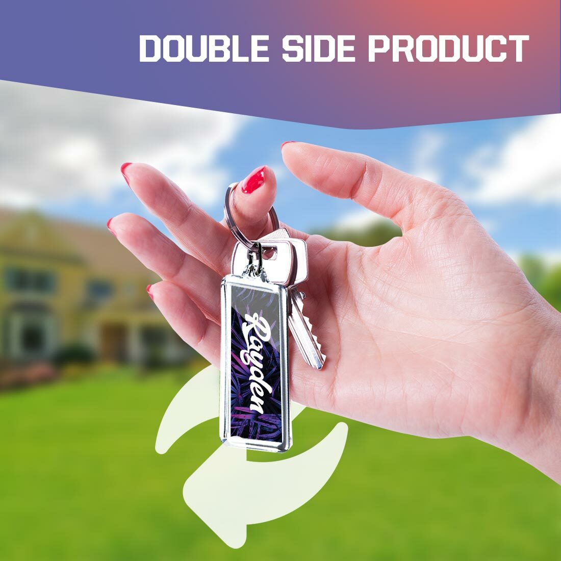 Rayden Name Neon Palm Tree Keyring #116350 | eBay