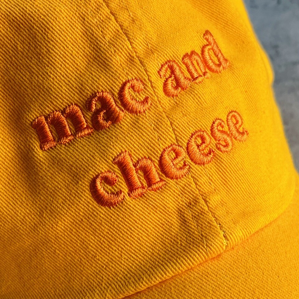 Mac And Cheese Bright Orange Baseball Dad Hat Foodie Embroidered ...