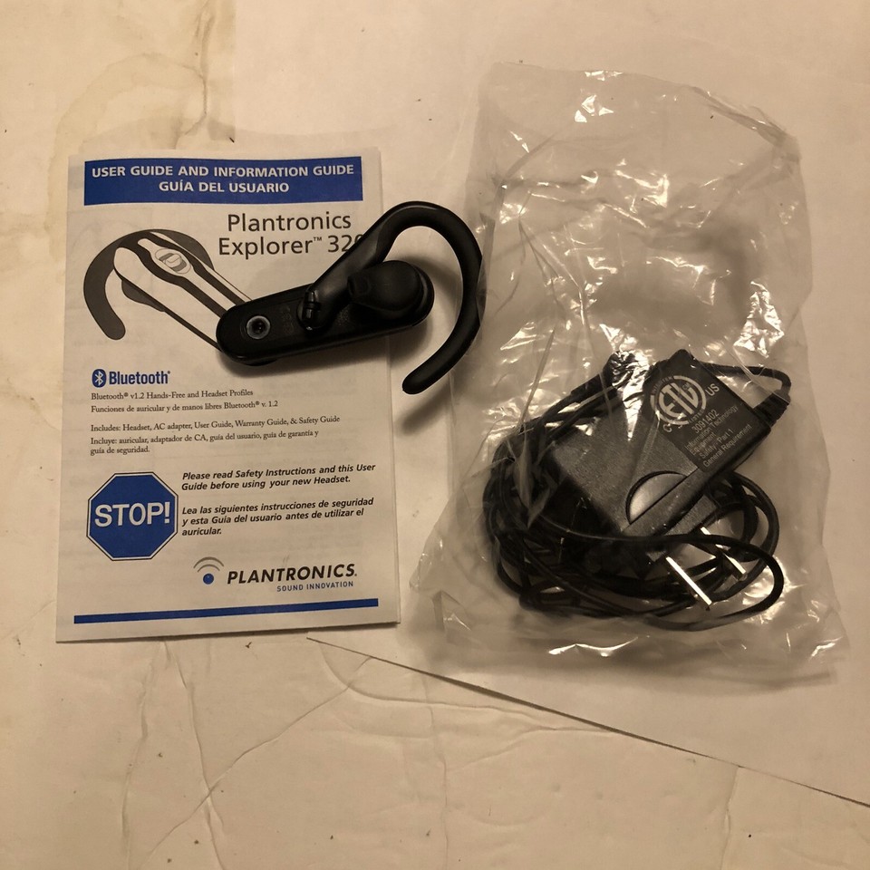 Plantronics Earbud (In Ear) Explorer 320 Black Ear-Hook Bluetooth ...