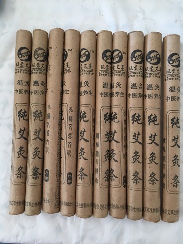 10-40Pcs Pure Moxa Roll Sticks Moxibustion Acupuncture Massage Therapy ...