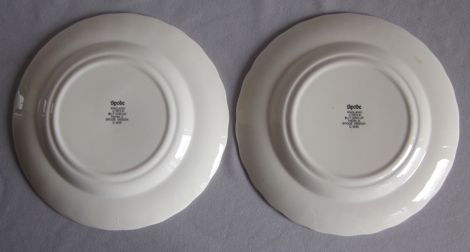 Two Bread Plates Spode China Buttercup Pattern Black Backstamp 6 1/2 ...