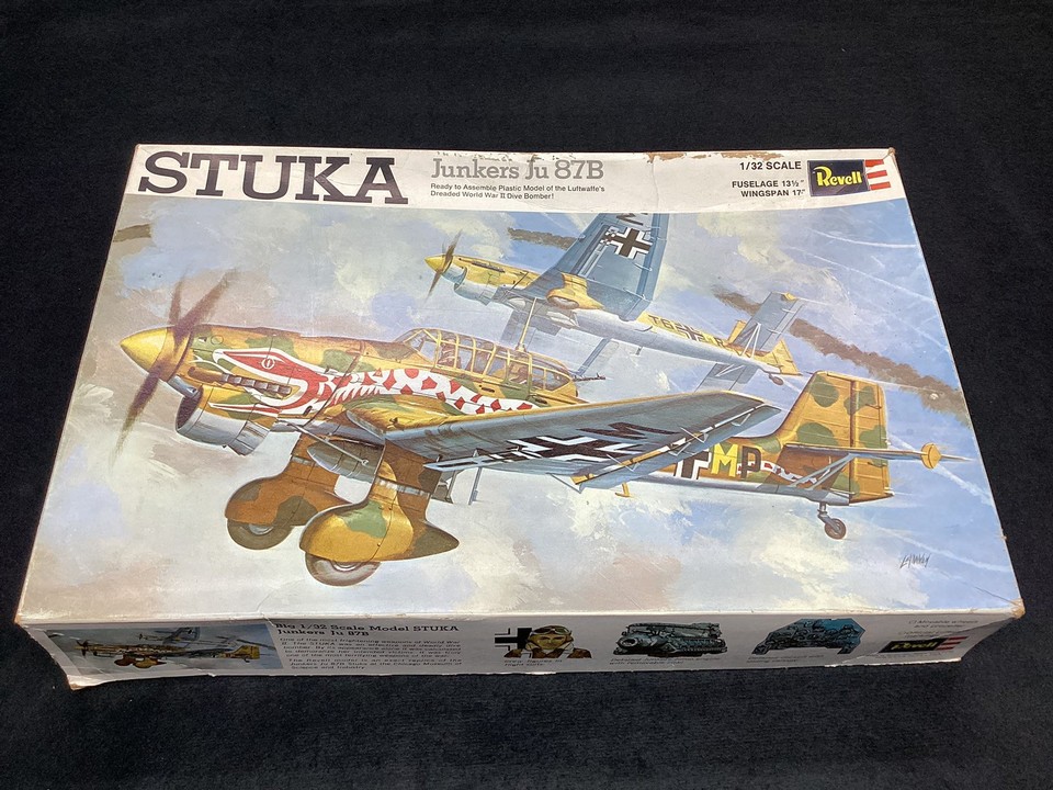 Early Revell Stuka Junkers Ju 87B Model Kit 1/32 Scale Complete Unbuilt ...