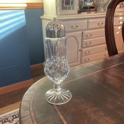 Waterford LISMORE Cut Crystal Sugar Shaker /Muffineer & Silver Plate ...