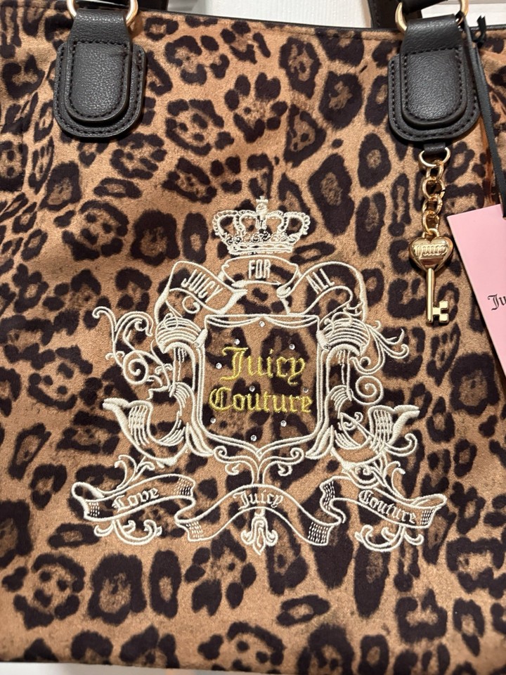 Juicy Couture Juicy For All Leopard Print Large Bow Tote Bag Purse NWT ...