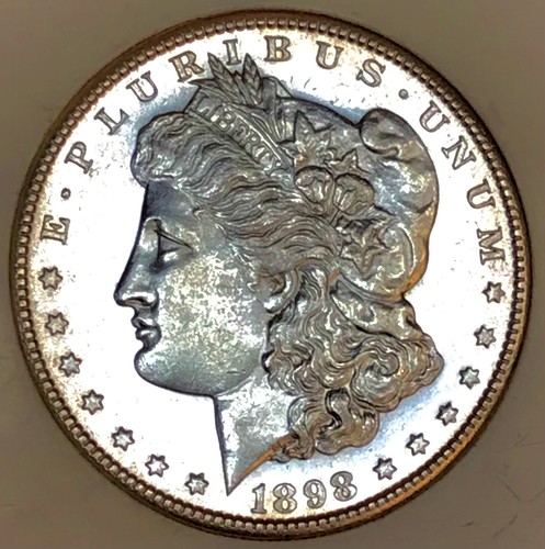 1898 S MORGAN ULTRA PROOF LIKE! FLAWLESS GEM BU++++DEEP LIQUID MIRRORS ...
