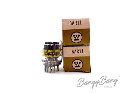 2 Vintage Westinghouse 6AR11 Semi-remote Cutoff Twin Pentode Duodecar ...