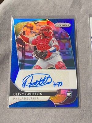 2020 PRIZM AUTO Blue /99 DEIVY GRULLON Rookie Autograph PHILLIES | eBay