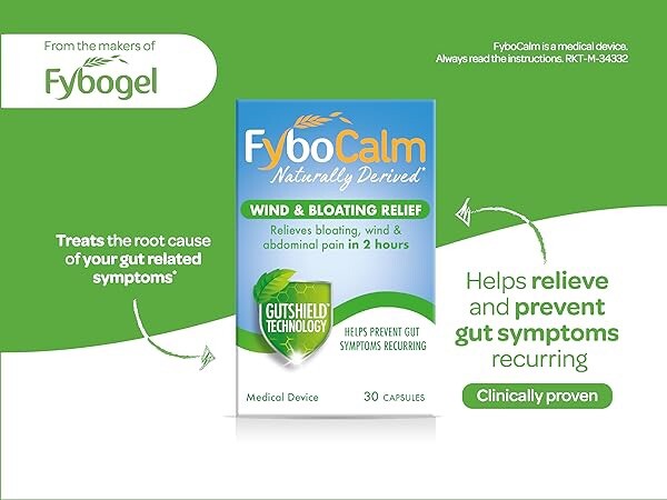 FyboCalm Wind & Bloating Abdominal Pain Relief - 30 Capsules | eBay UK