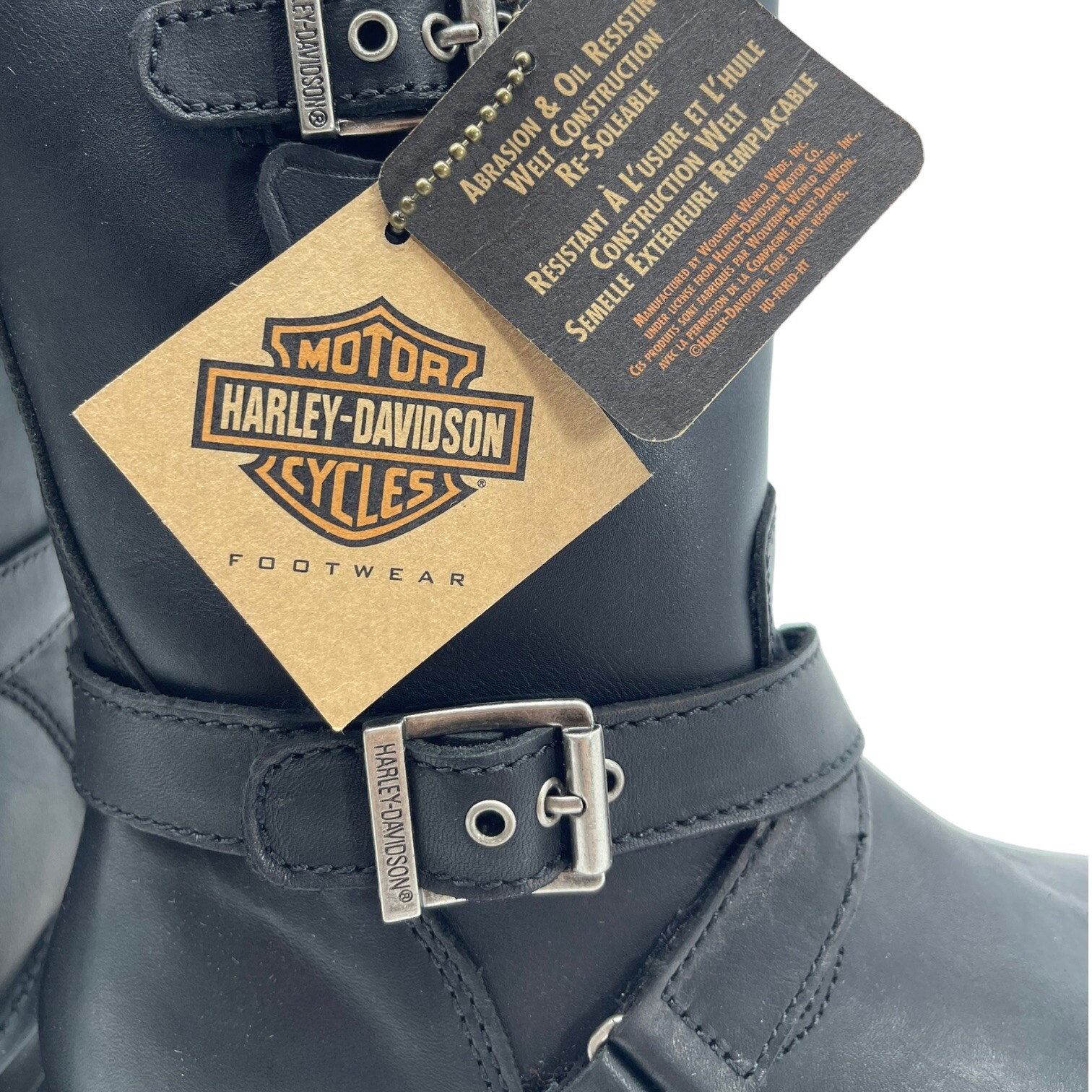HARLEY DAVIDSON Womens 8.5 Leather KAT Riding Boots Motorcycle Biker ...