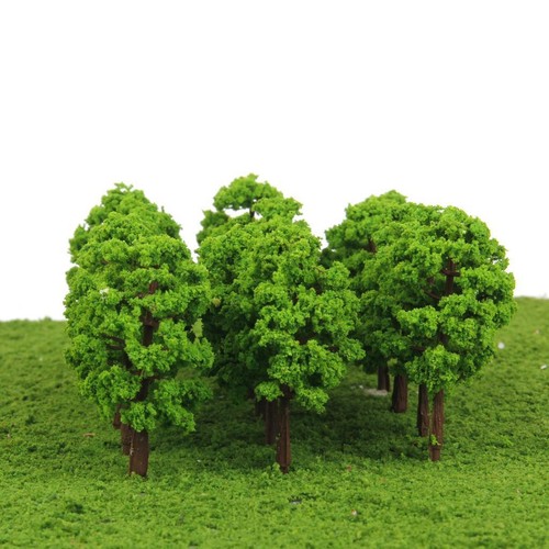 20pcs Plastic Model Tress Train Railroad Scenery Accessories Decoration ...