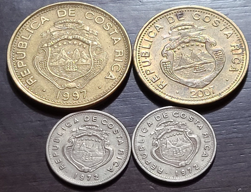***FOUR*** Costa Rican Coins - 95 Colones in Total! | eBay