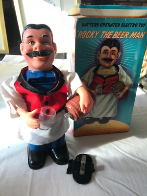 ILLFELDER Battery Operate ELECTRO TOY 3D Barkeep ROCKY THE BEER MAN How ...