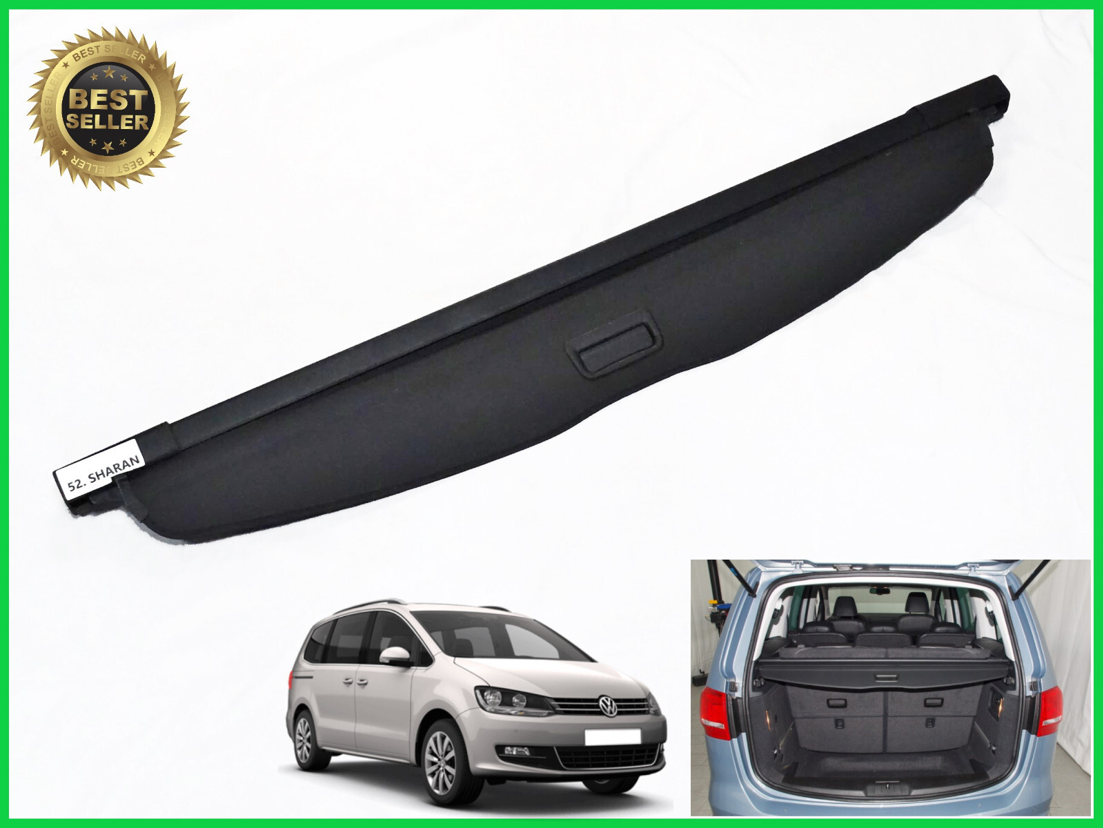 VW SHARAN SEAT ALHAMBRA 2010-2023 PARCEL SHELF BOOT LOAD COVER GENUINE ...