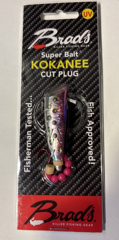 BRADS Super Bait Kokanee Cut Plug PINK MAGIC UV Rigged Salmon Fish Lure ...