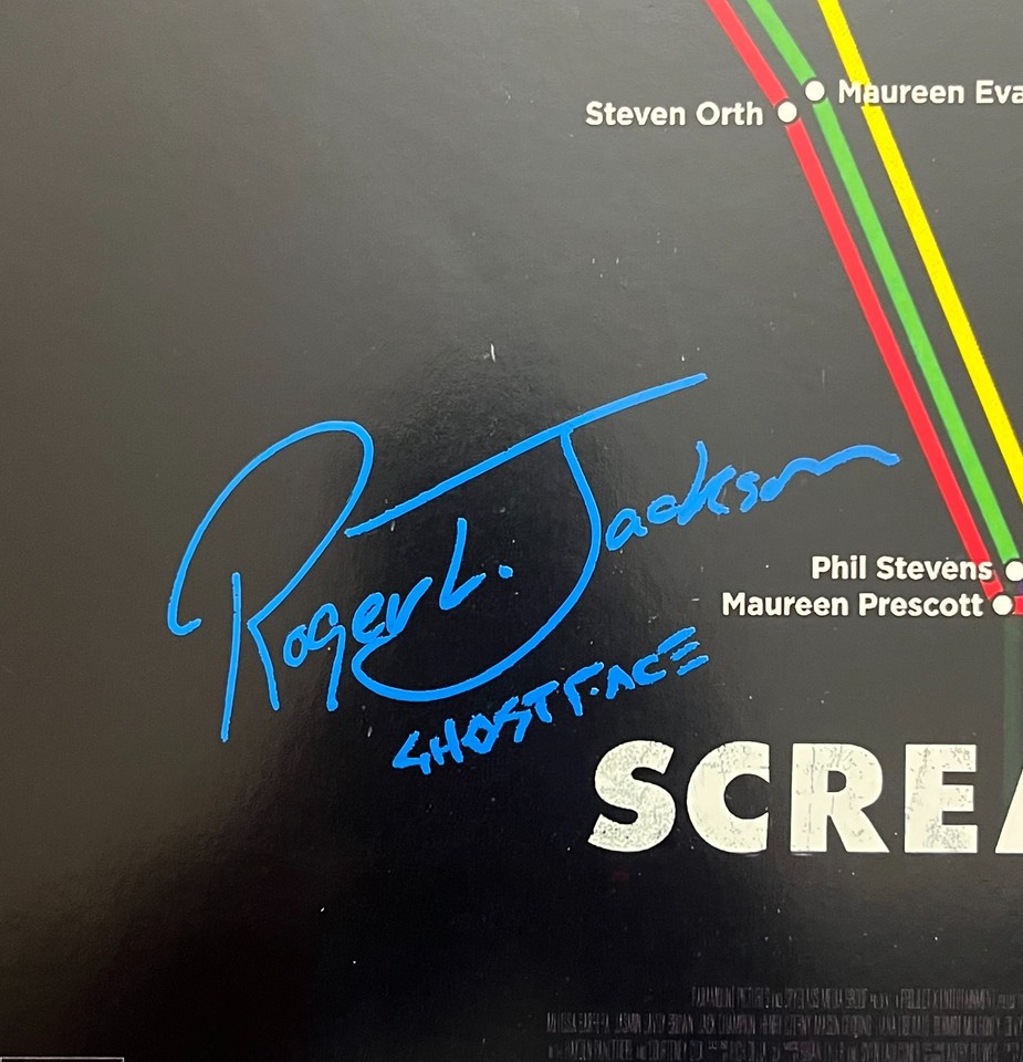 Roger L Jackson signed autographed Scream 11x17 Movie Poster Framed ...
