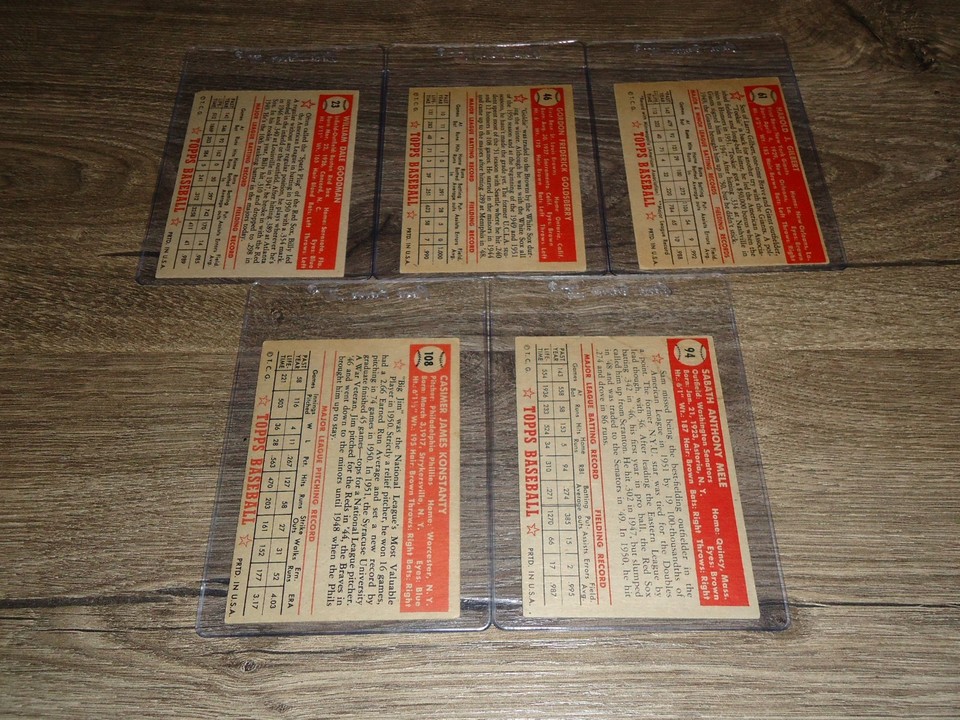 1952 Topps Vintage Lot of (5) Baseball Cards | eBay