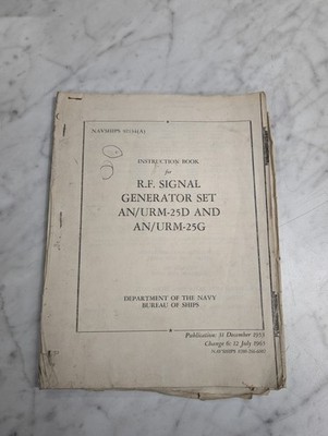 NAVSHIPS 92134(A) INSTRUCTION MANUAL RF SIGNAL GENERATOR SET AN/URM-25G ...