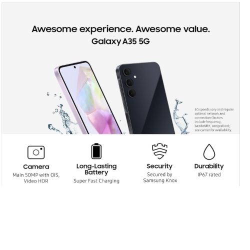 Samsung Galaxy A35 5G - 128GB - Blue - Factory Unlocked – Open Box ...