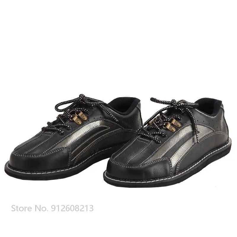 Women Men Genuine Leather Bowling Shoes Unisex Changeable Sole Fitness ...