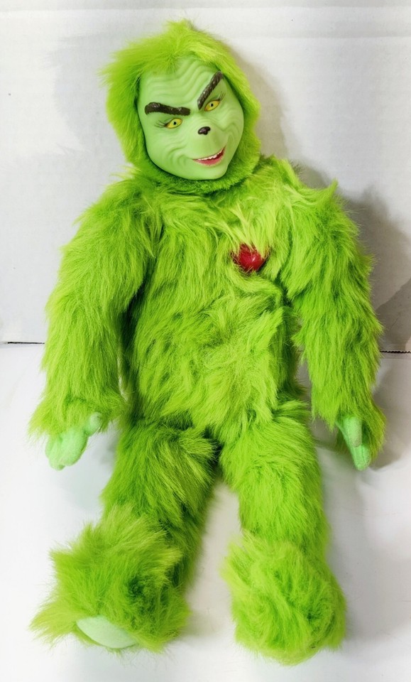 14" Plush Grinch w/Glowing Growing Heart How The Grinch Stole Christmas ...