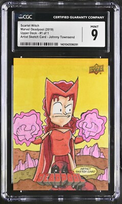 2019 Marvel Artist Sketch Card 1/1 - Scarlet Witch - Johnny Townsend ...