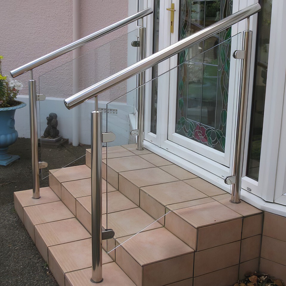 Handrail Steel Pipe Grab Rail Balustrade Staircase Banister Fitting ...