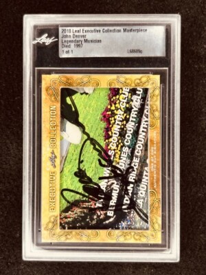John Denver 2018 Leaf Masterpiece Cut Signature signed autographed card ...