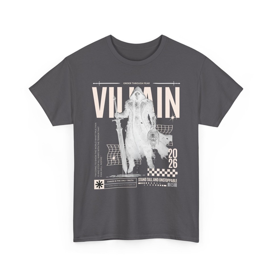 Villain Graphic Tee | Ghostly Figure, 2026 Cyberpunk Horror KP Custom ...