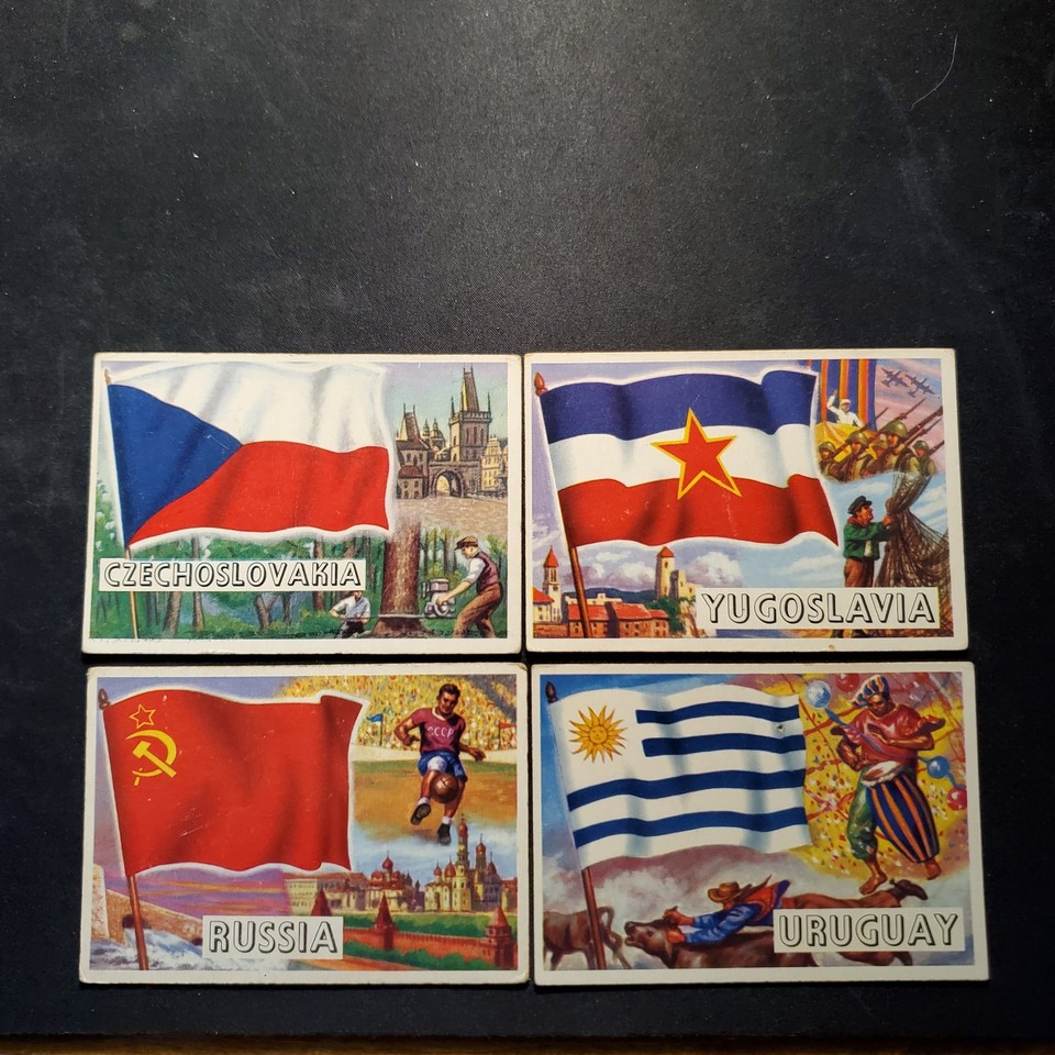 1956 TOPPS FLAGS OF THE WORLD CARDS LOT(12 CARDS)(TC#2066)(CARDS HAVE ...