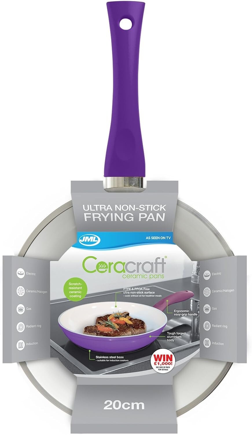 JML Ceracraft Non-Stick Ceramic Scratch-Resistant Frying Pan ...