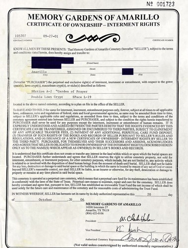 Double burial plot in Amarillo, TX. Memory Gardens Cemetery | eBay