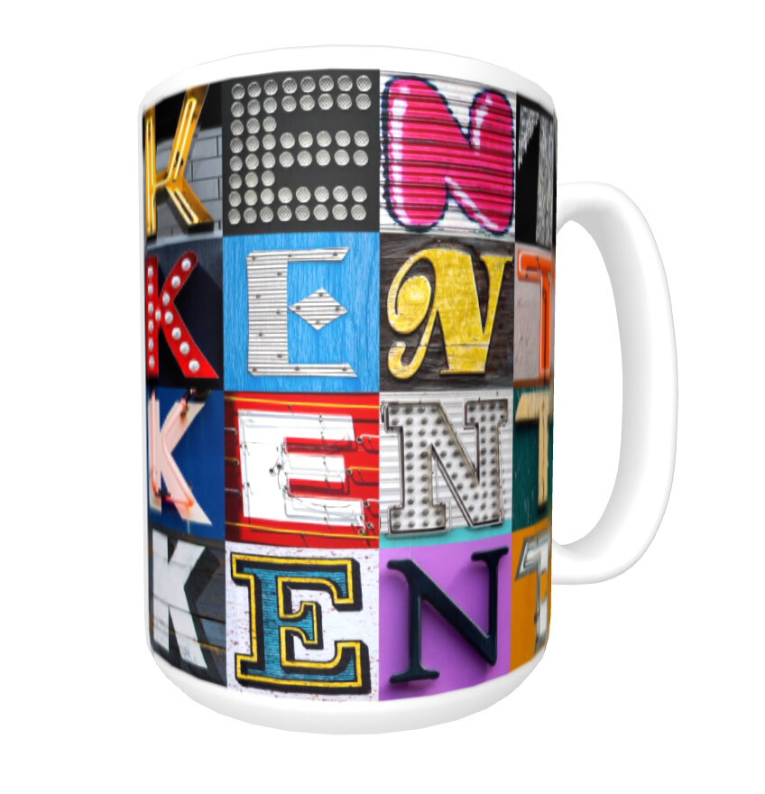 KENT Coffee Mug / Cup featuring the name in photos of sign letters | eBay