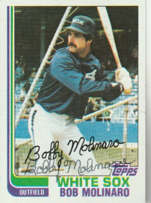 FREE SHIPPING-MINT-1982 (WHITE SOX) Topps #363 Bob Molinaro ACTUAL ...