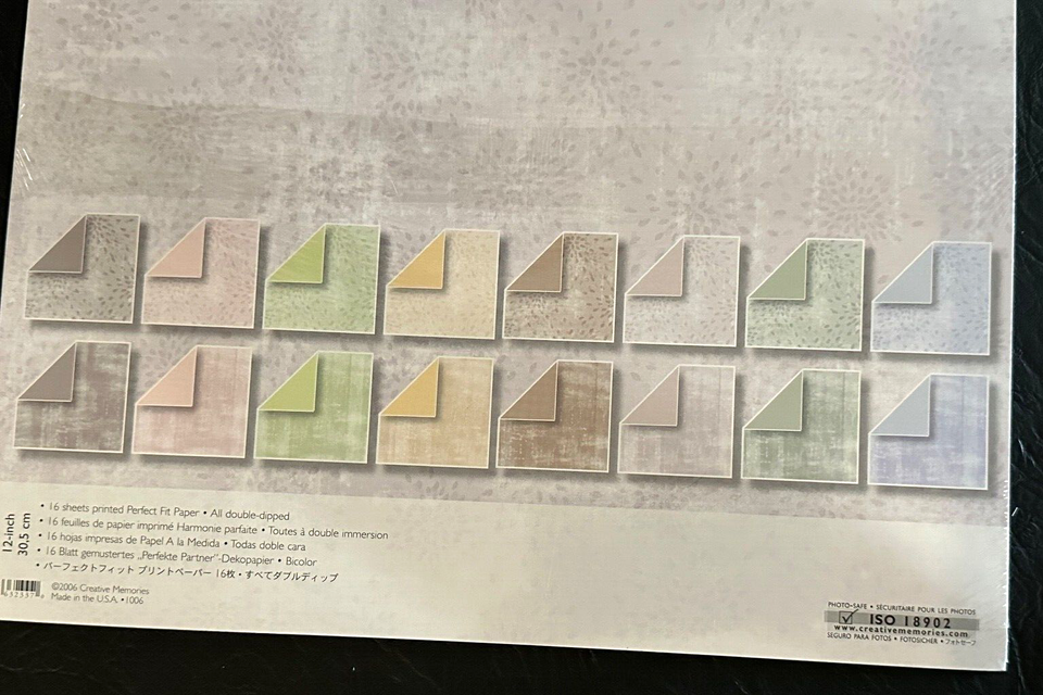 NLA Creative Memories CHALET Perfect Fit Monochromatic1s 12x12 ~ Paper ...