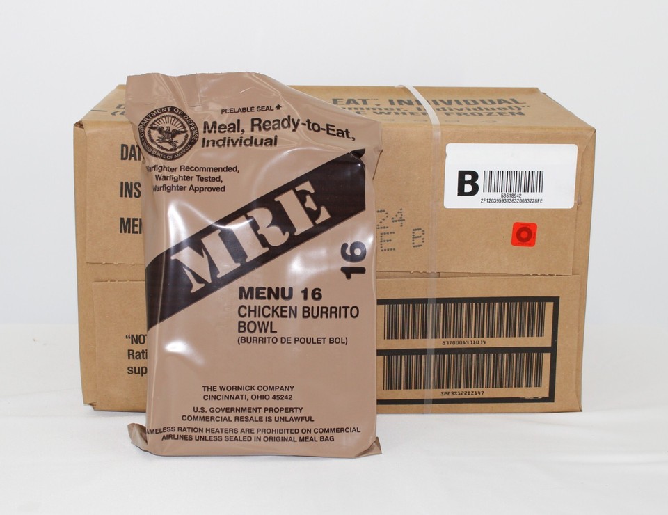 MRE U.S. Military Ready to Eat Meals INSP 2025 - Case, 1, 2, 4, 6 Pack Options | eBay