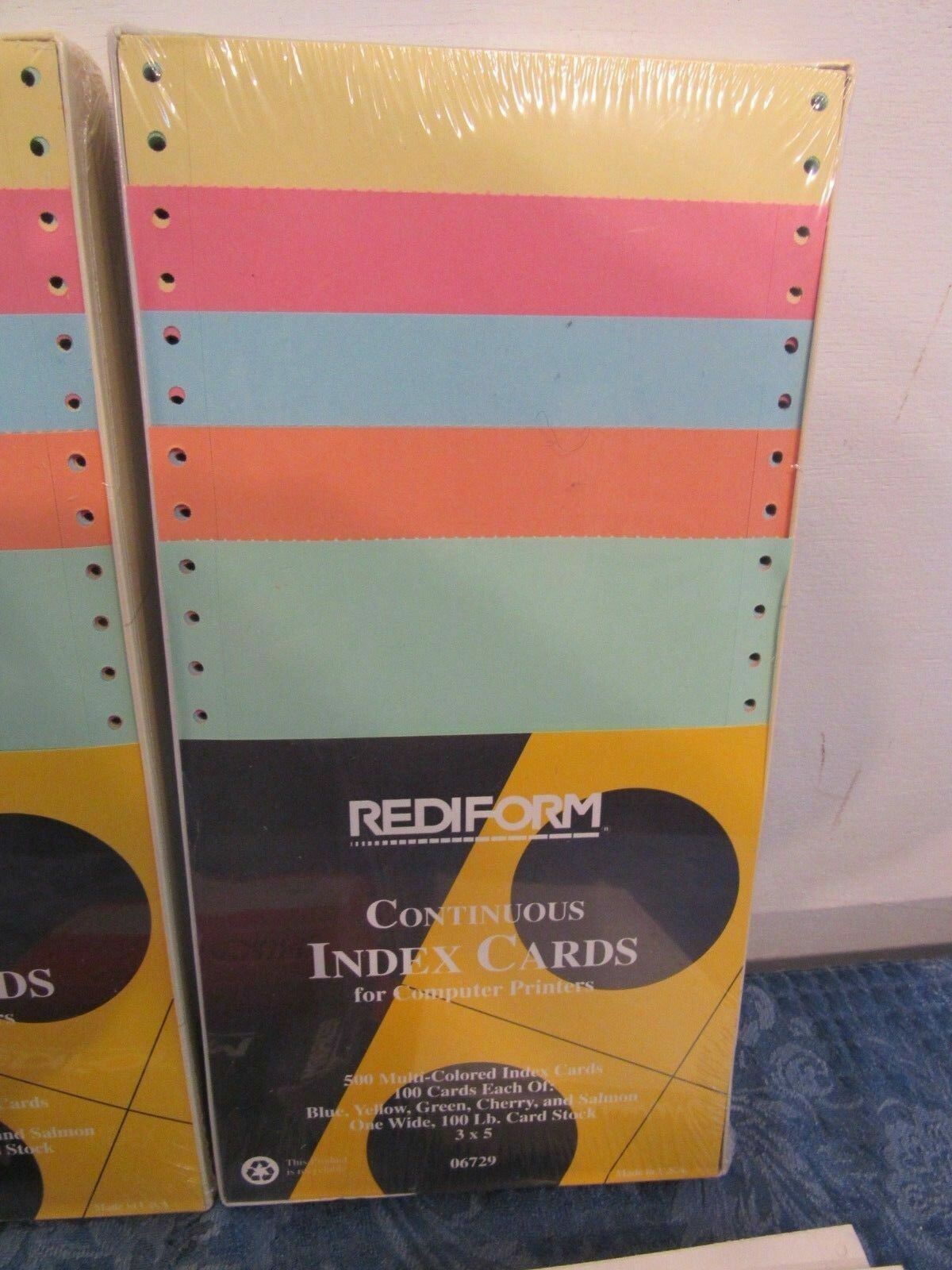 Rediform Continuous Index Cards Dot Matrix 2 Packs 500 New Plus Bonus ...