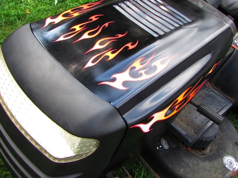 Tribal Flame decals 10pc kit - PICK COLORS for lawn mower racing ...