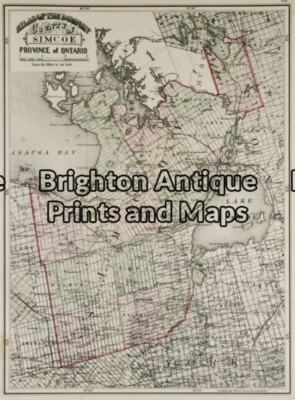 Pre-1900 - Antique 1880 Ontario Canada Map