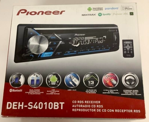 Pioneer DEH-S4010BT Black Built-in Bluetooth In-Dash CD Receiver Car ...