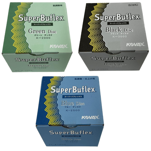 KOVAX Dry Super Bufflex Disc 125mm No Hole 100pcs 2000/2500/3000 Grit ...