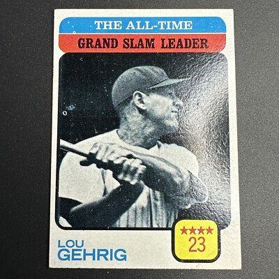 1973 Topps Vintage Baseball Card #472 Lou Gehrig New York NY YANKEES ...