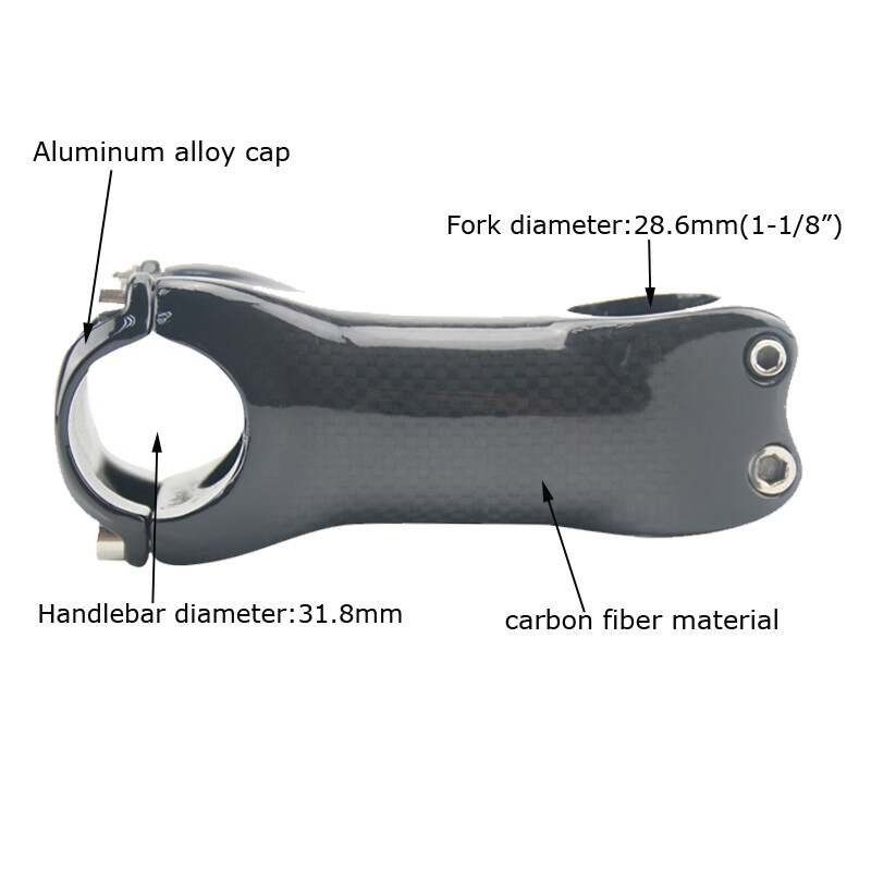 Carbon Stem Carbon Fiber MTB Stem 31.8mm Road Bike Bicycle Stems 1-1/8 ...