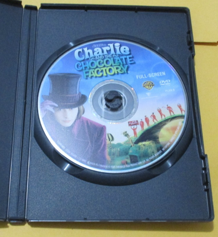 CHARLIE AND THE CHOCOLATE FACTORY MOVIE DVD JOHNNY DEPP WIDE SCREEN TIM ...