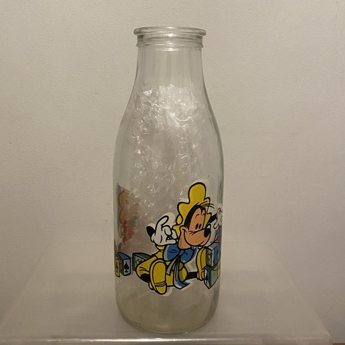VINTAGE DISNEY MILK BOTTLE. MICKEY MOUSE, GOOFY NURSERY FUN TOYS | eBay