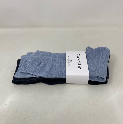 Calvin Klein Men’s Crew Dress Socks, Blue/Navy Multi, One Size 7-12 — 3 ...