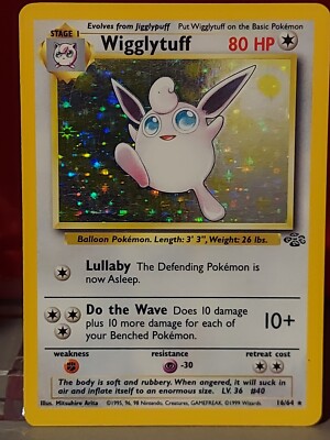 Pokémon TCG, Wigglytuff, Jungle Set, 16/64, Holo Unlimited Holo Rare | eBay