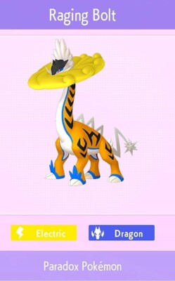 Shiny Raging Bolt 6Ivs Shiny Hunting New Pokémon Indigo Disk Shiny ☆ | eBay