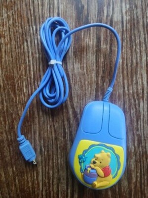 Vintage Winnie the Pooh Honey Wired Computer Mouse with Ball Track Blue ...