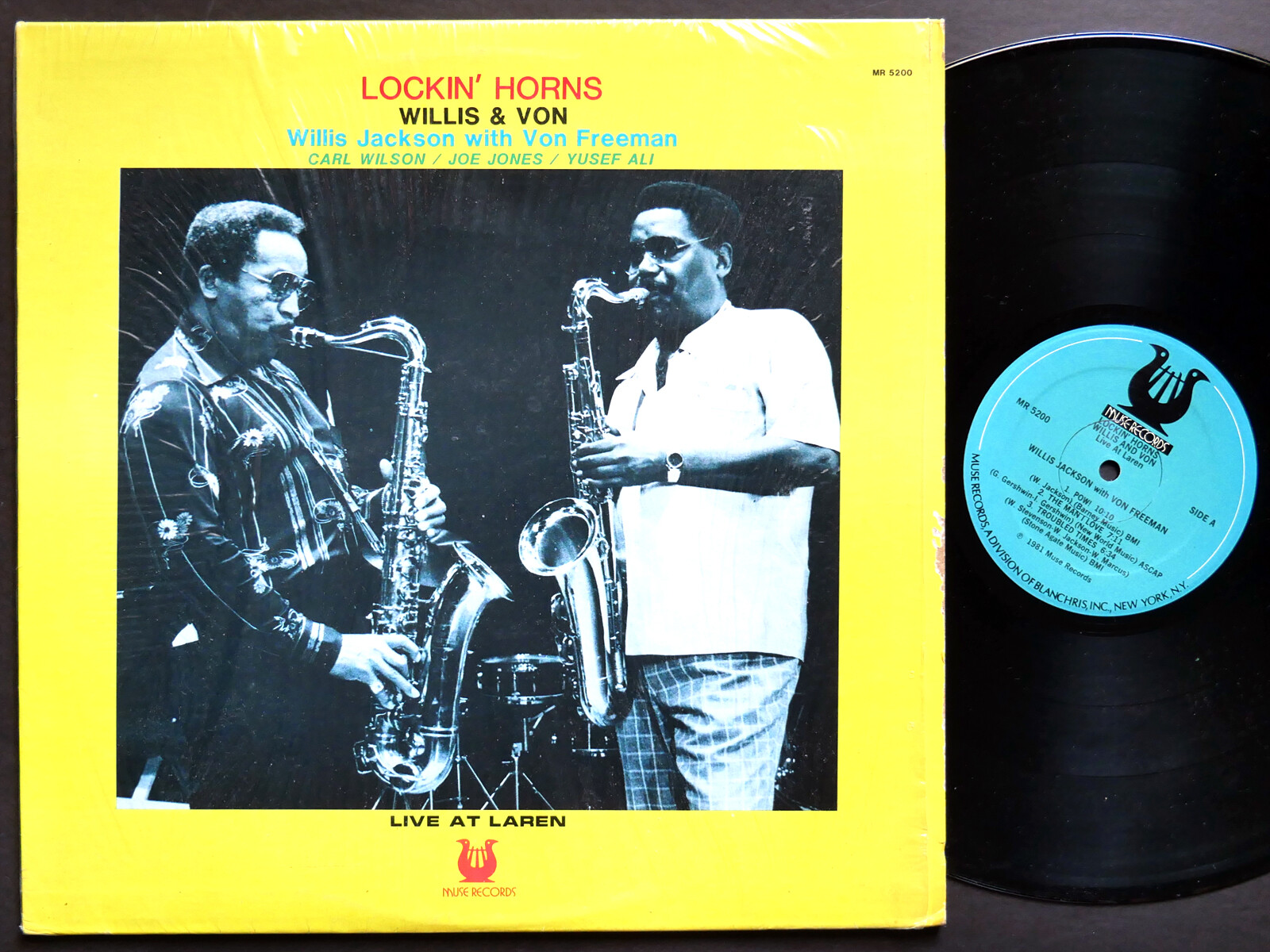 WILLIS JACKSON VON FREEMAN Lockin' Horns Live At Laren LP MUSE MR 5200 ...